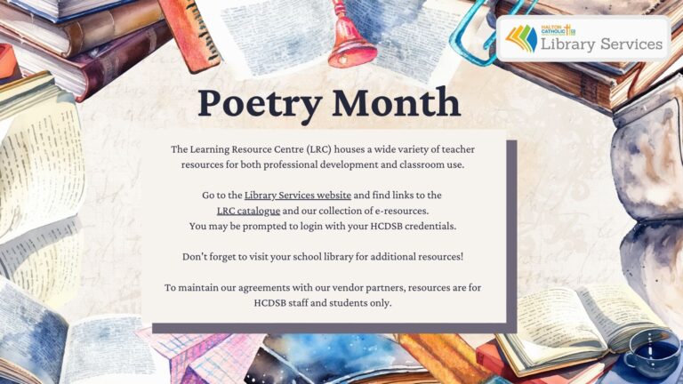 National Poetry Month – Library Services